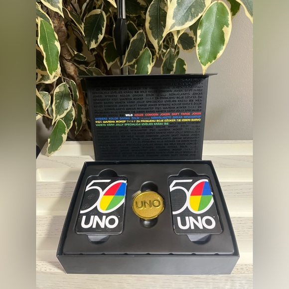 Games | Uno 5th Anniversary Premium Golden Edition Card Game Exclusive ...